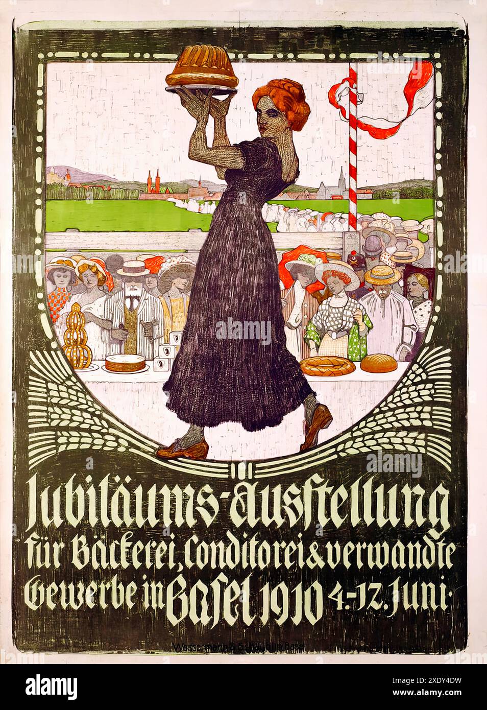 MANGOLD Burkhard - Jubiläums-Ausstellung Basel 1910 - Vintage Swiss ...