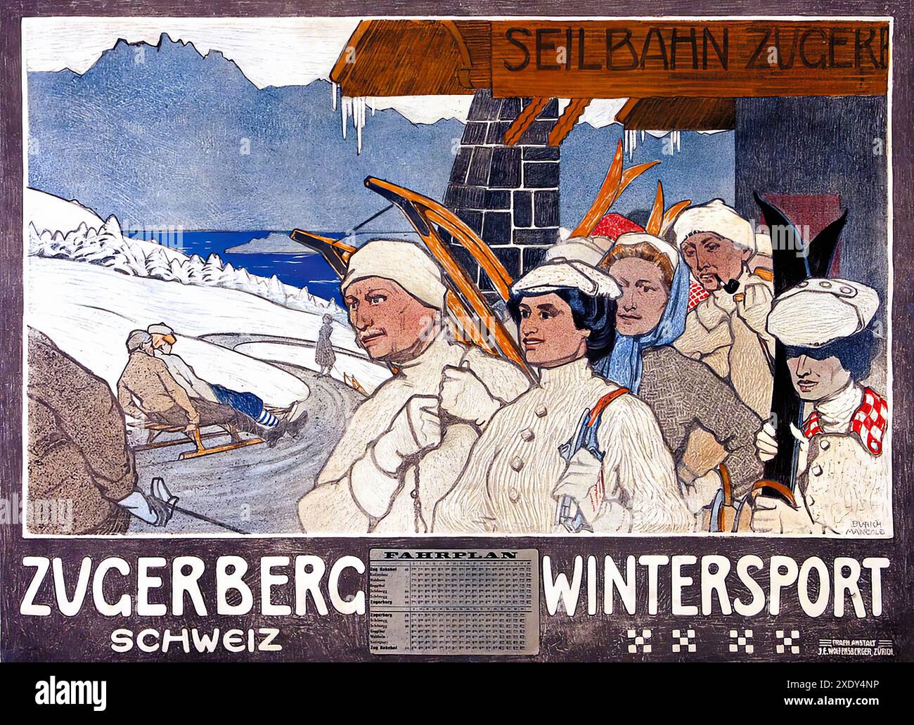 MANGOLD Burkhard - Zugerberg Wintersport Schweiz - Vintage Swiss ...
