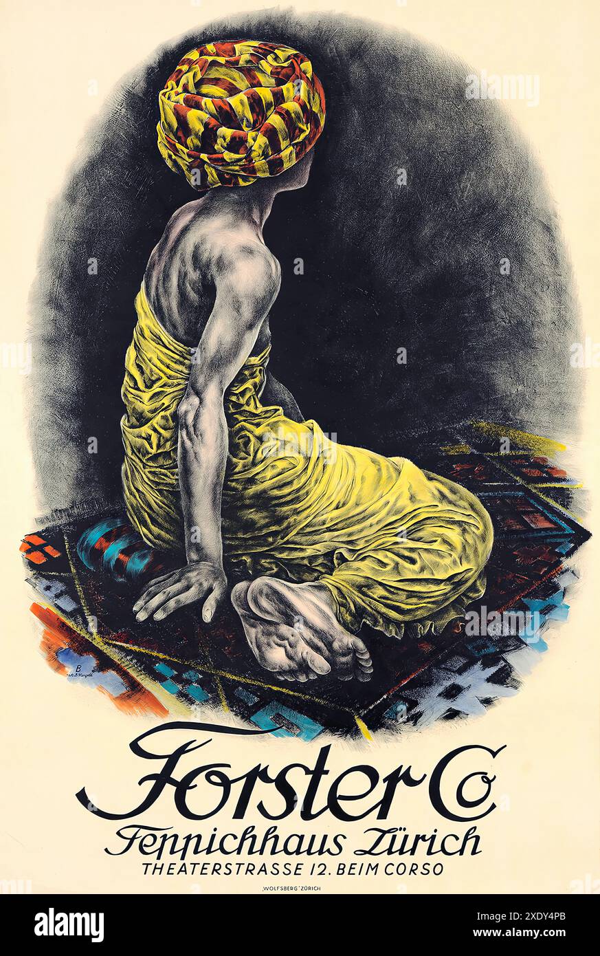 MANGOLD Burkhard - Firster Co - Teppichhaus Zürich 1916 Vintage Swiss ...