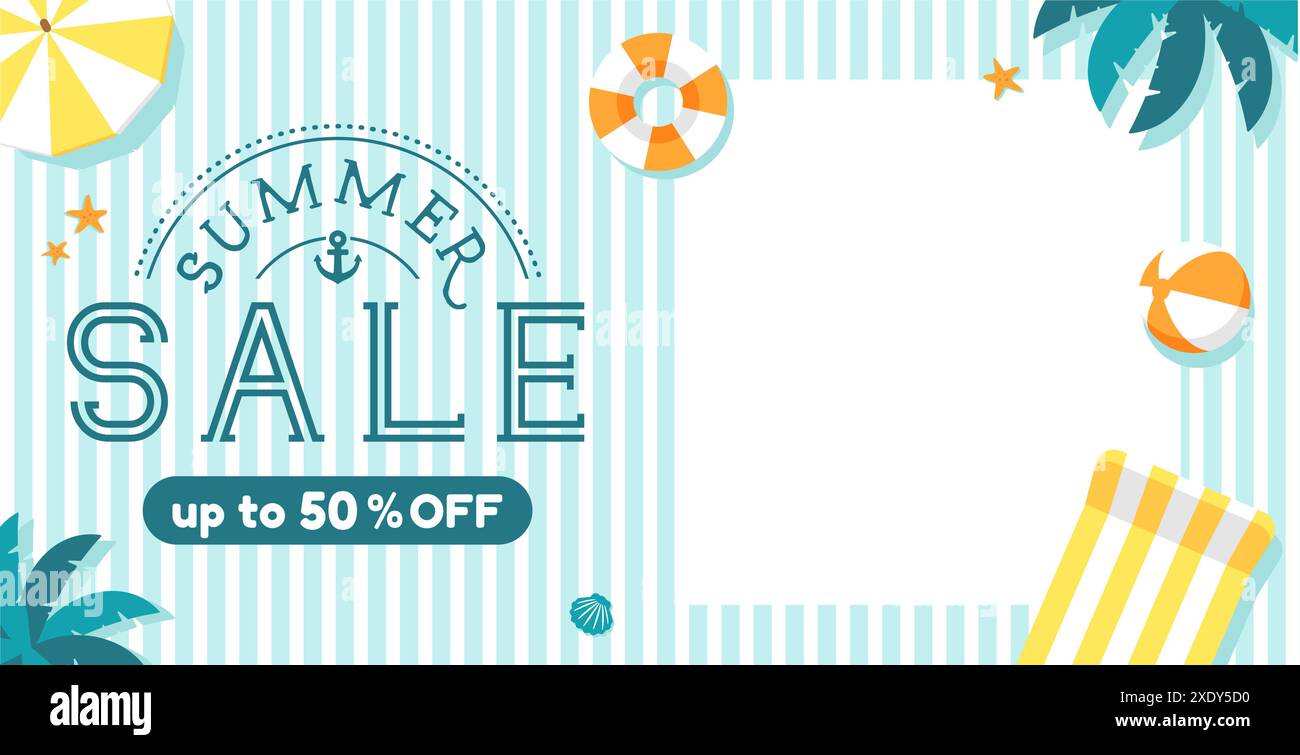 Summer sale vector banner illustration Stock Vector Image & Art - Alamy