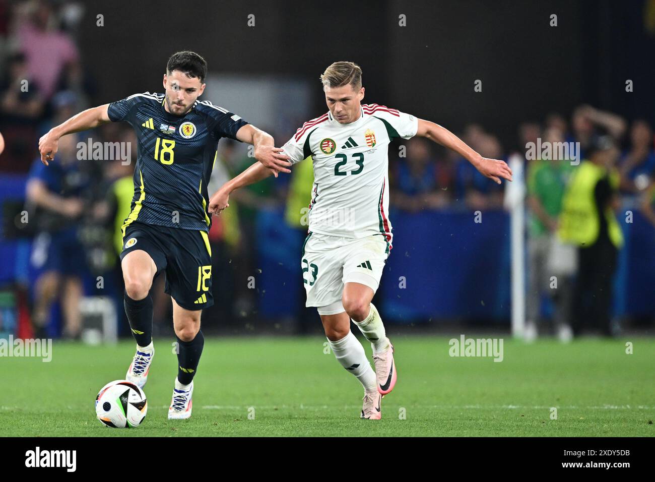 STUTTGART, GERMANY - JUNE 23: Lewis Morgan, Kevin Csoboth during the ...