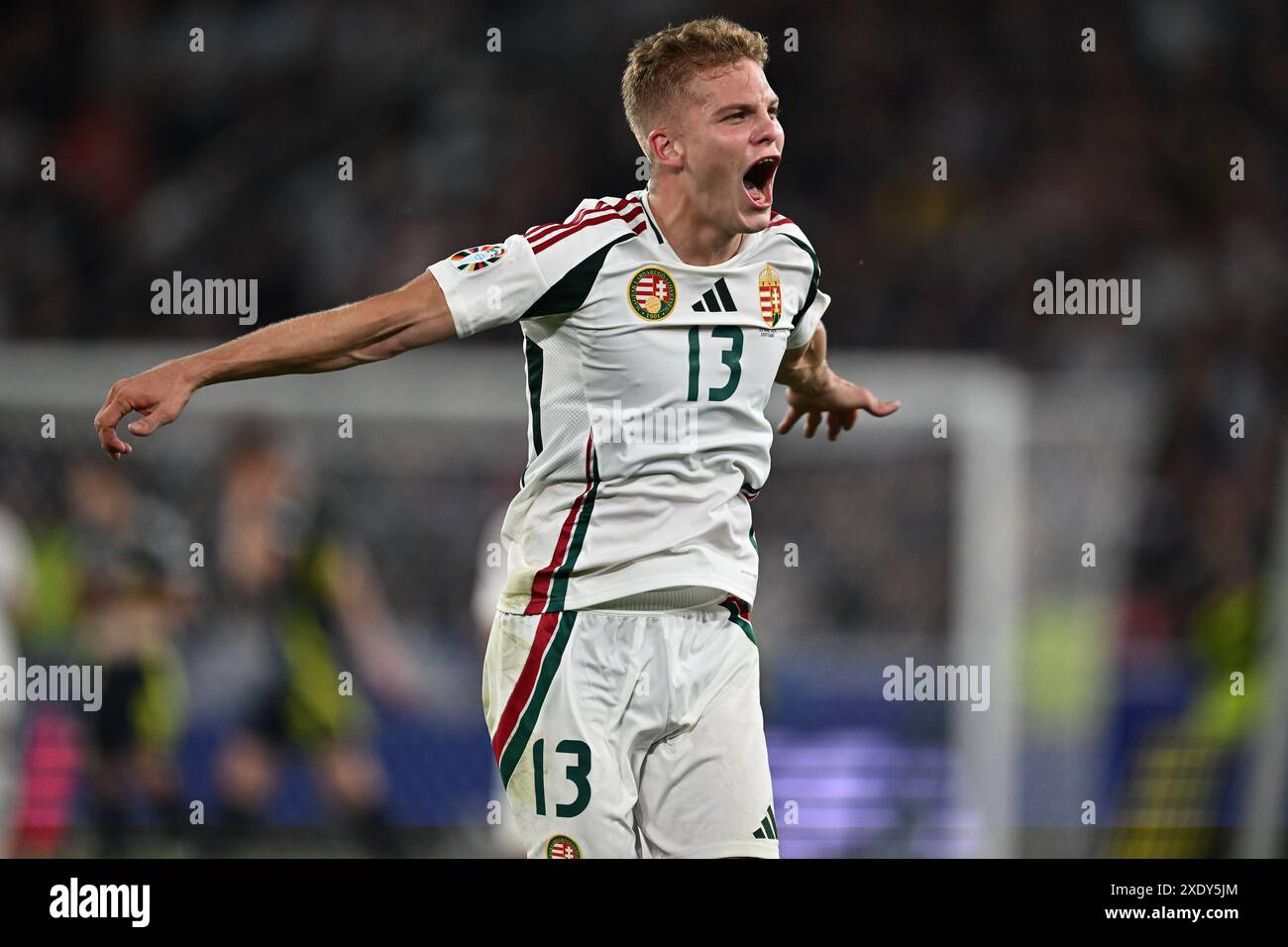 STUTTGART, GERMANY - JUNE 23: Andras Schafer of Hungary celebrates ...