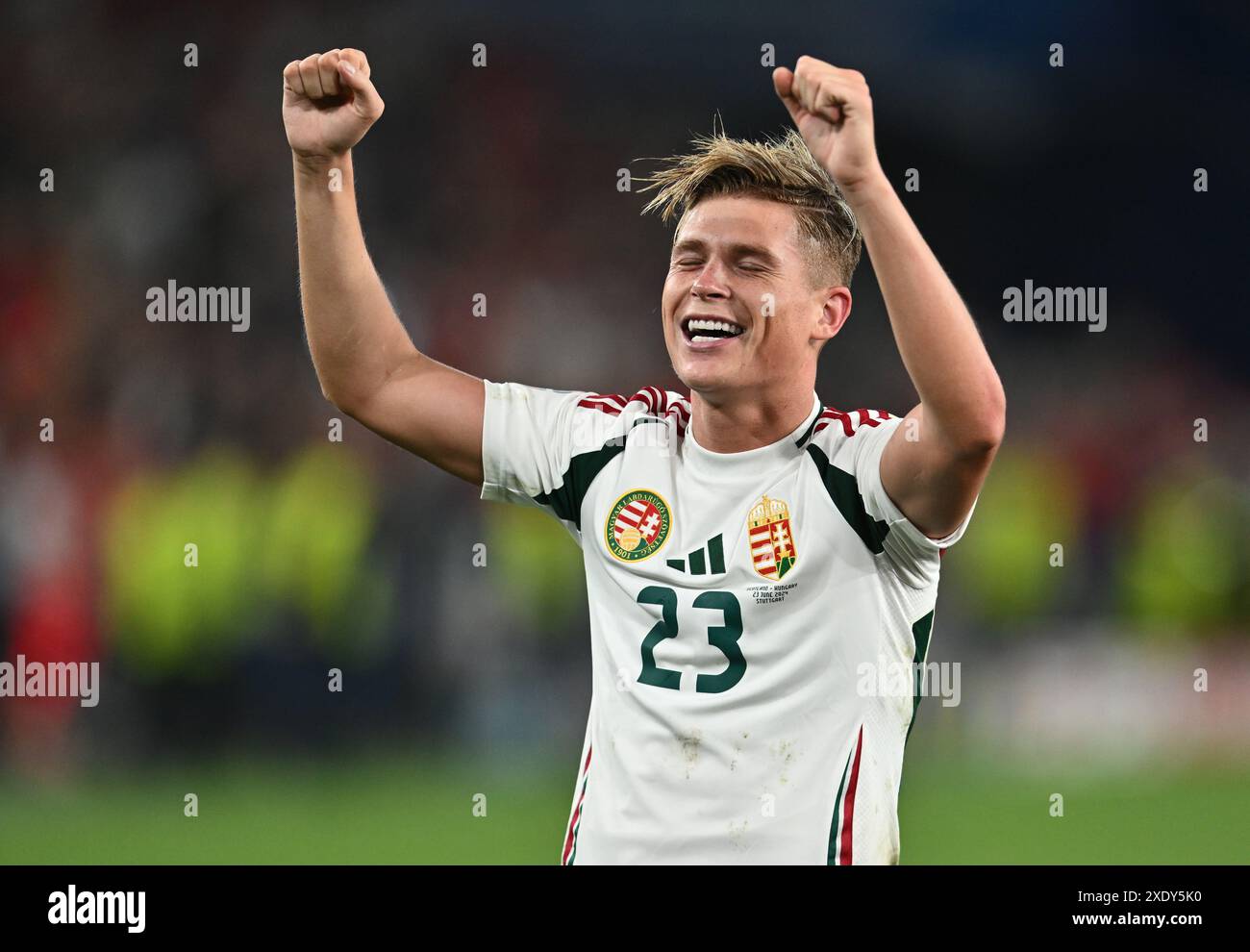 STUTTGART, GERMANY - JUNE 23: Kevin Csoboth of Hungary celebrates ...
