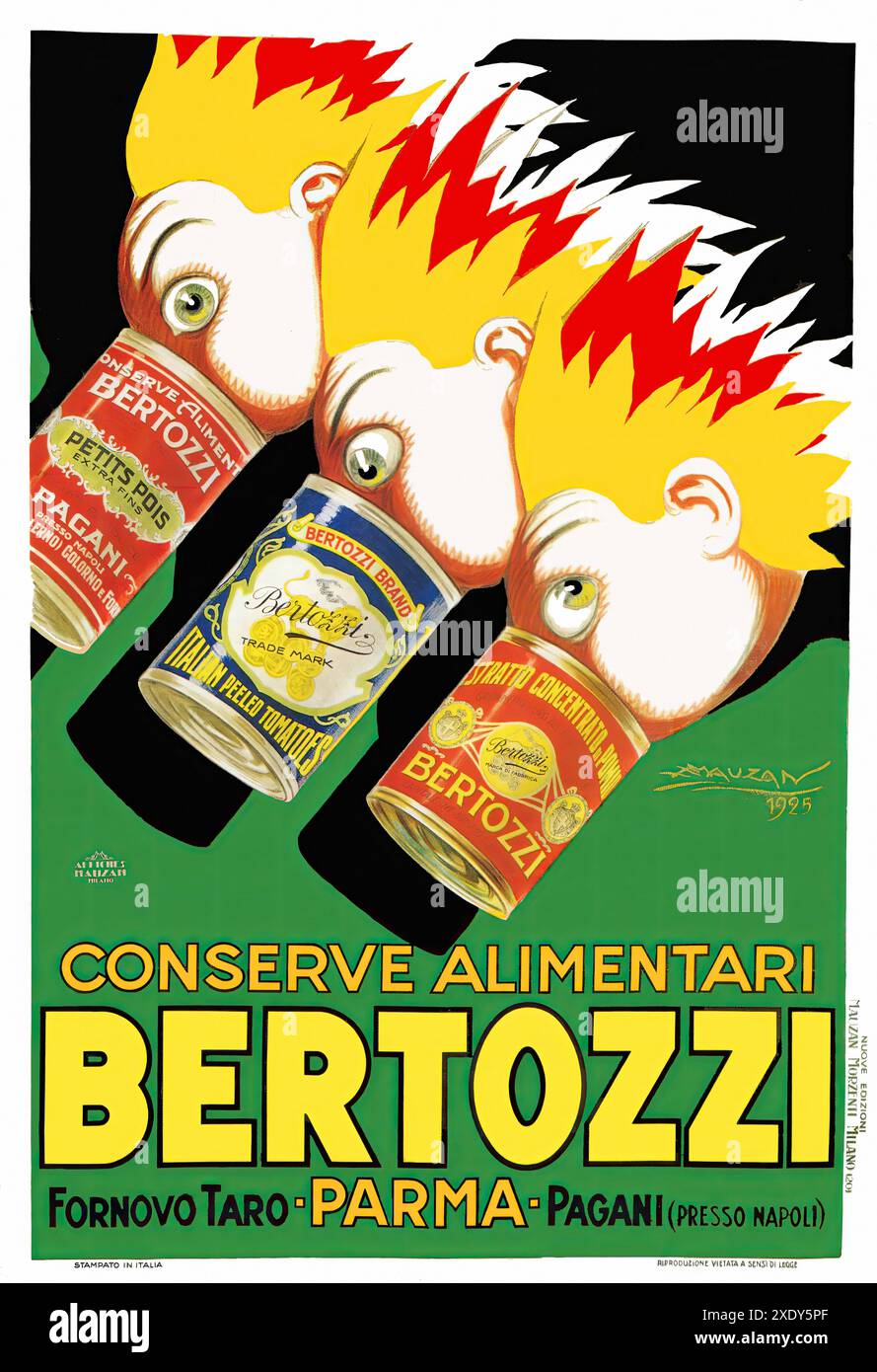 MAUZAN Achille - Conserve Alimentari Bertozzi 1925 - Vintage French ...