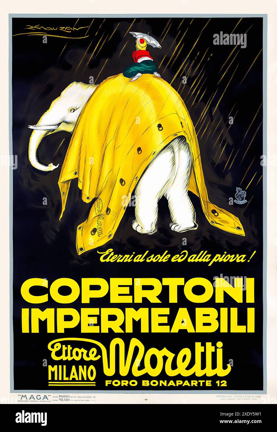MAUZAN Achille Luciano - Copertoni Impermeabili Ettore Moretti Milano ...