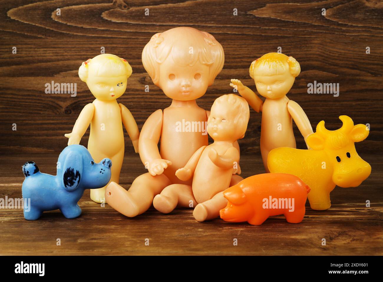 The vintage soviet dolls and other old toys Stock Photo - Alamy
