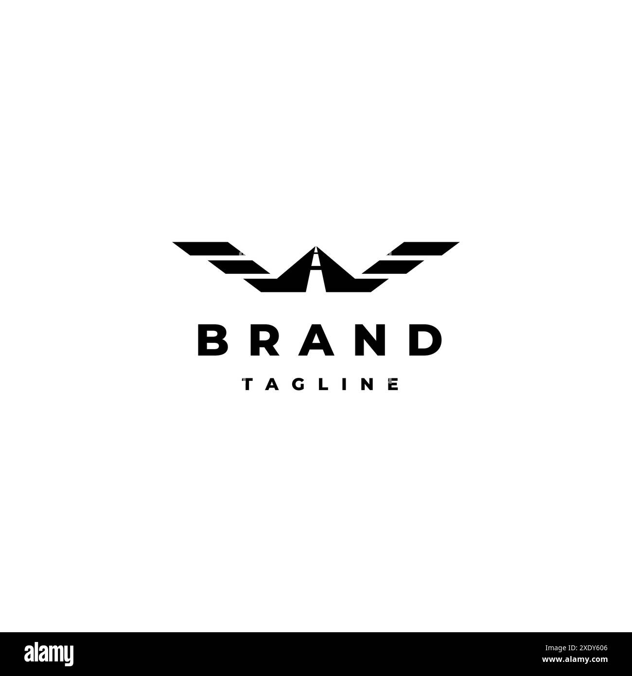 Road Icon And Wing Symbol Forming The Letter W. Letter W Design From ...