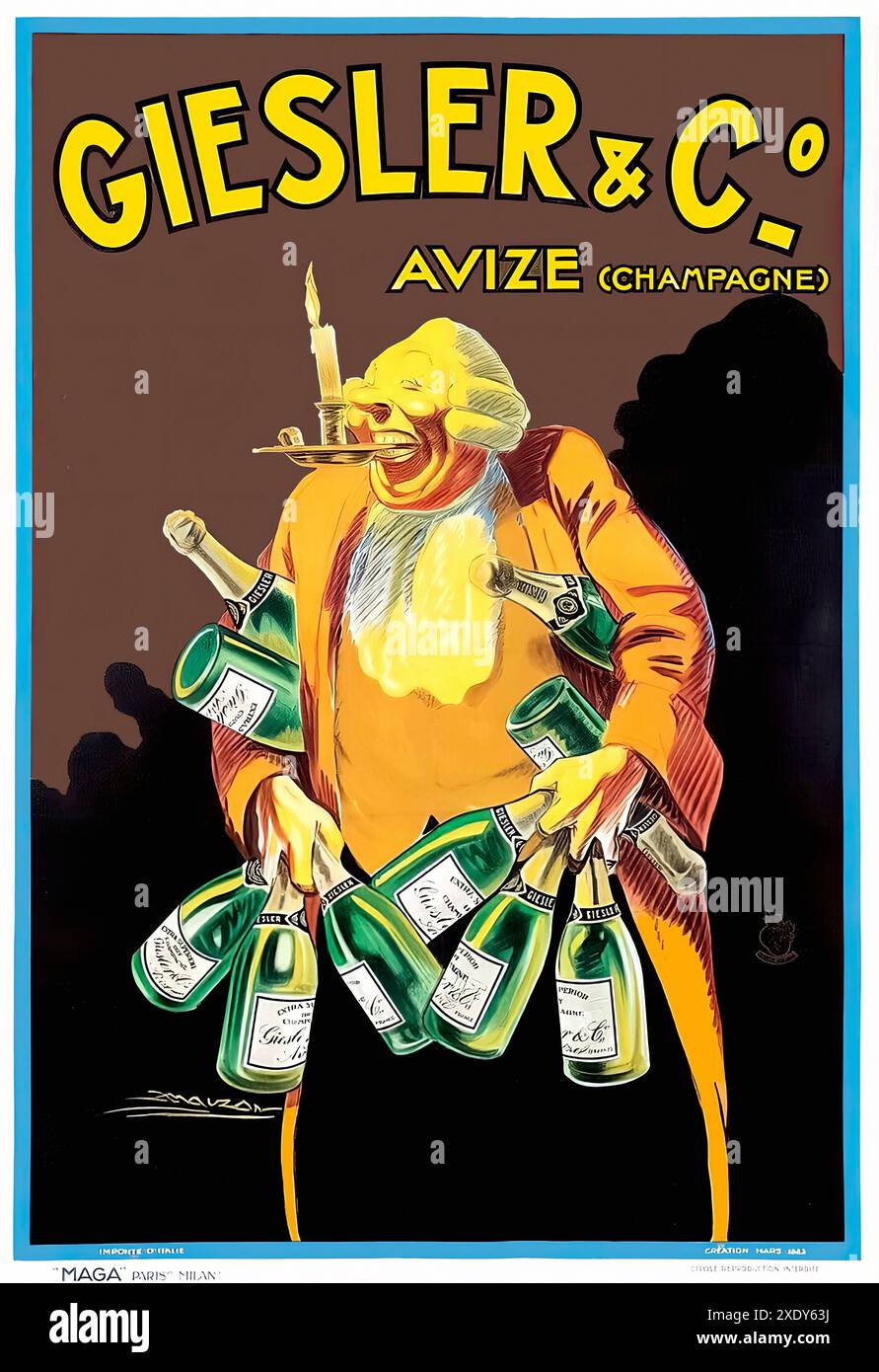 MAUZAN Achille Luciano - Giesler & Co - Avize (Champagne) 1923 ...