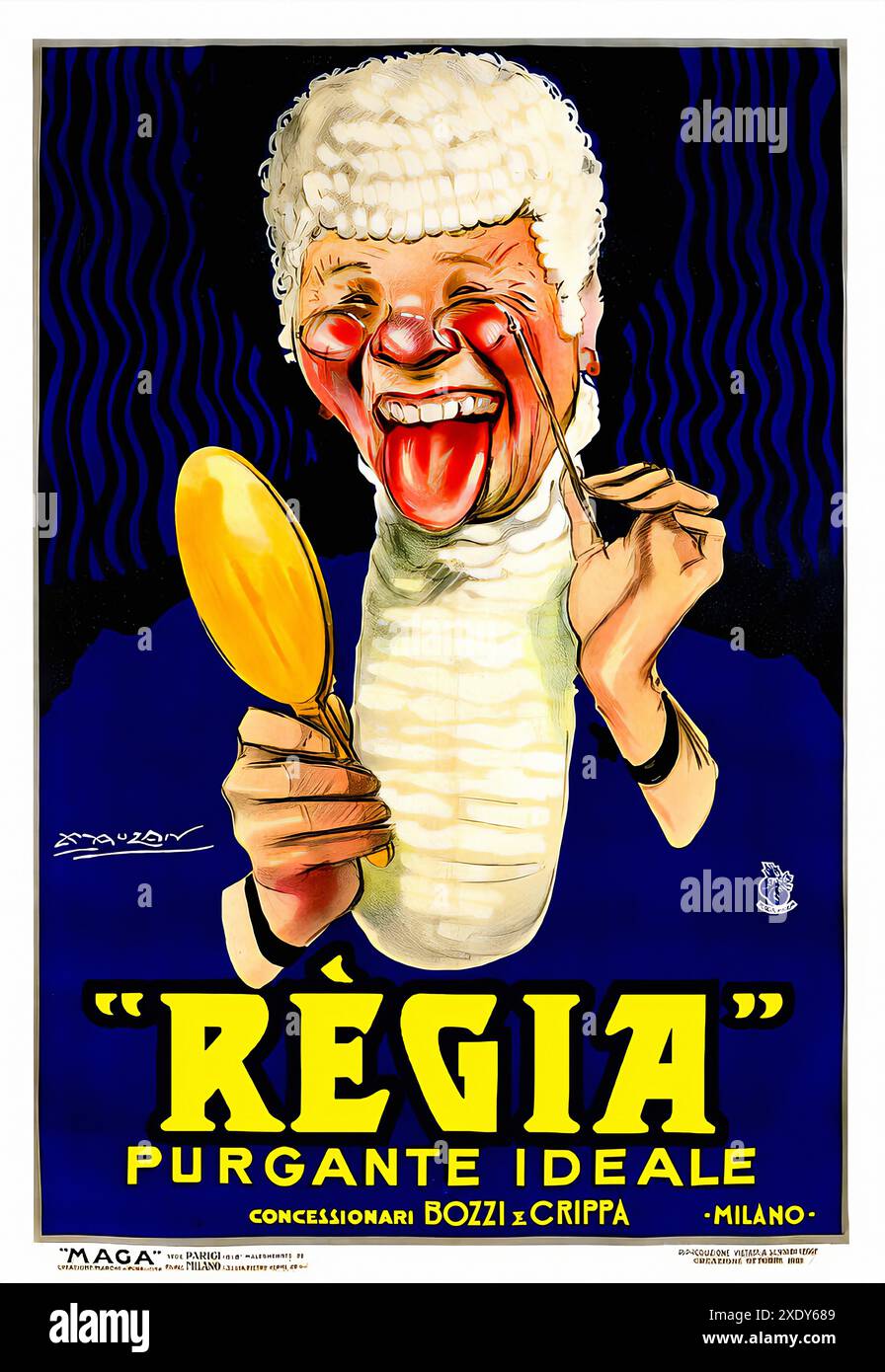 MAUZAN Achille Luciano - Règia purgante ideale Oct - 1921 - Vintage ...