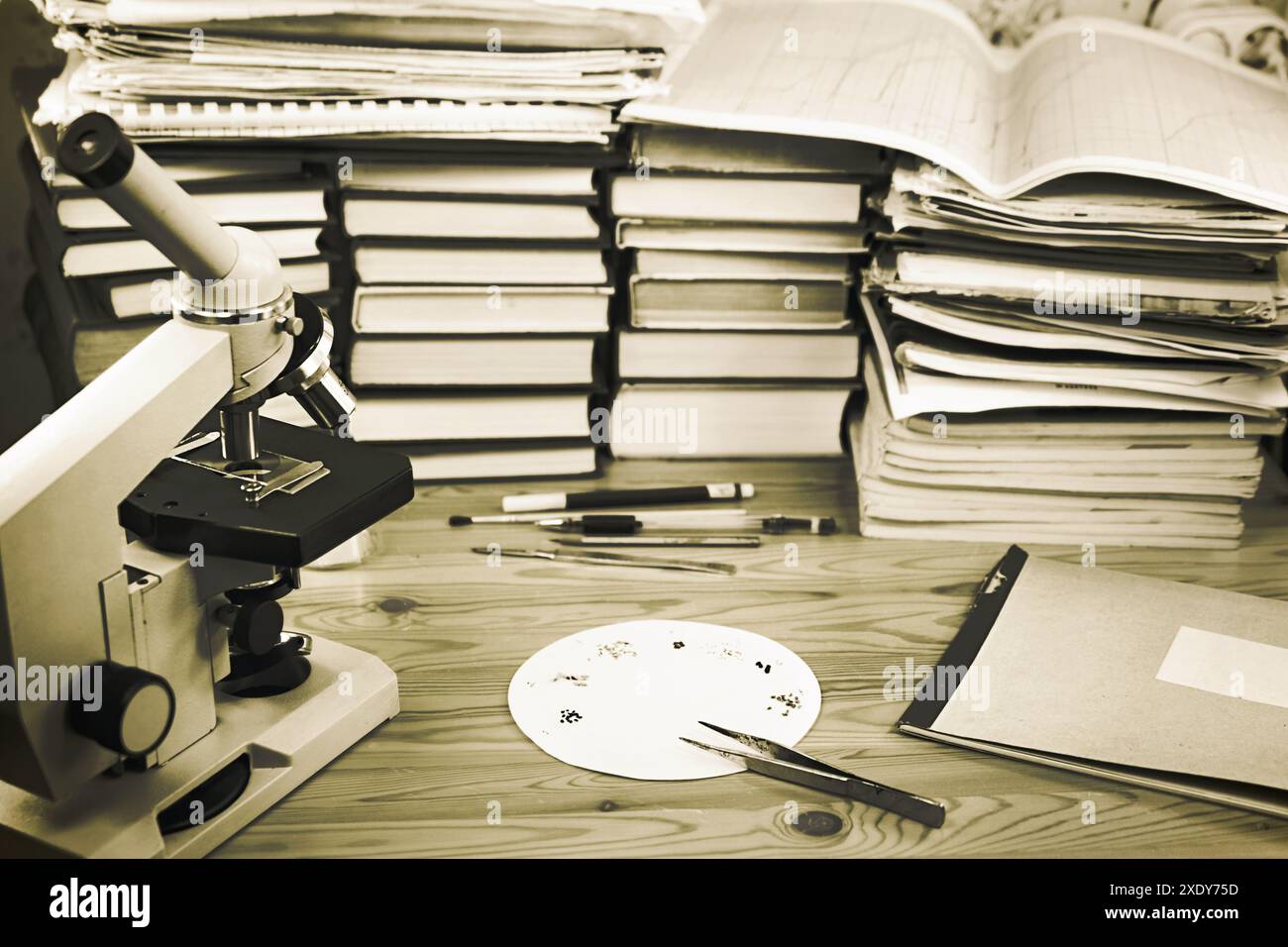 Graph paper microscope hi-res stock photography and images - Alamy