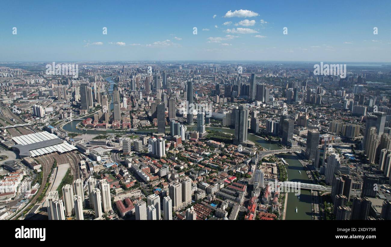 TIANJIN, CHINA - JUNE 24, 2024 - An aerial photo shows a general view ...
