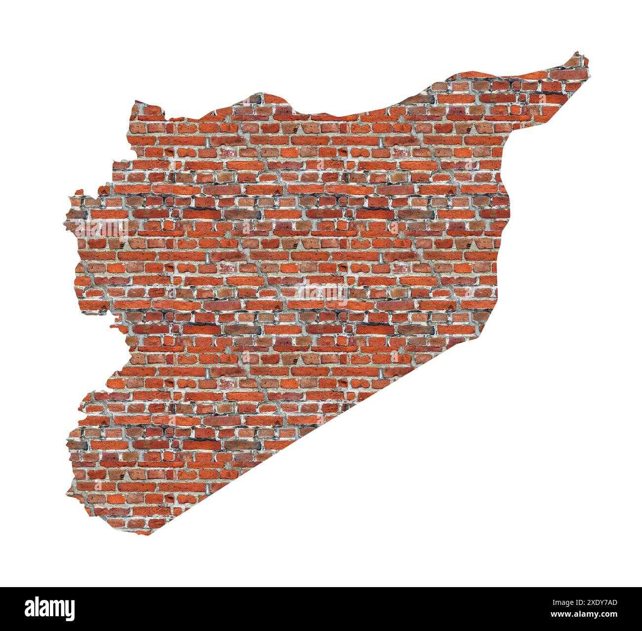 Abstract map of the Syria designed as a brick wall Stock Photo - Alamy
