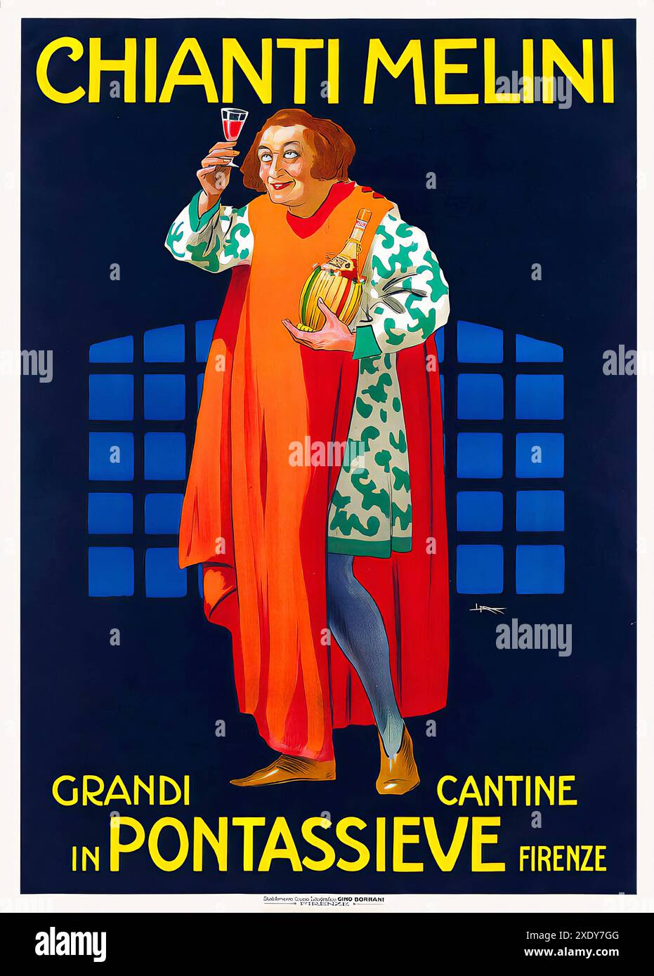 METLICOVITZ Leopoldo - Chianti Melini c - 1930s - Vintage Italian ...