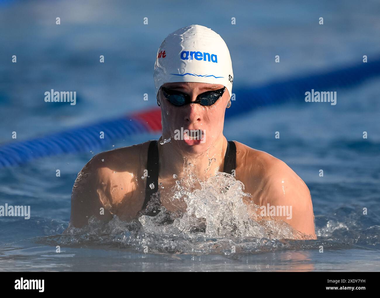 Tes Schouten of the Netherlands competes in the 200m Breaststroke Women ...
