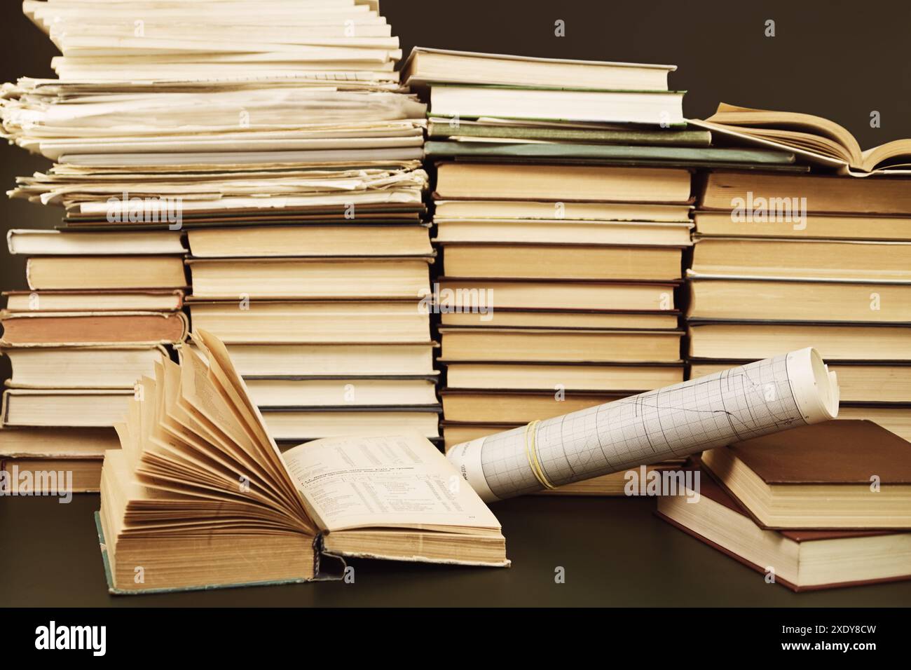 Scientific books and papers Stock Photo - Alamy