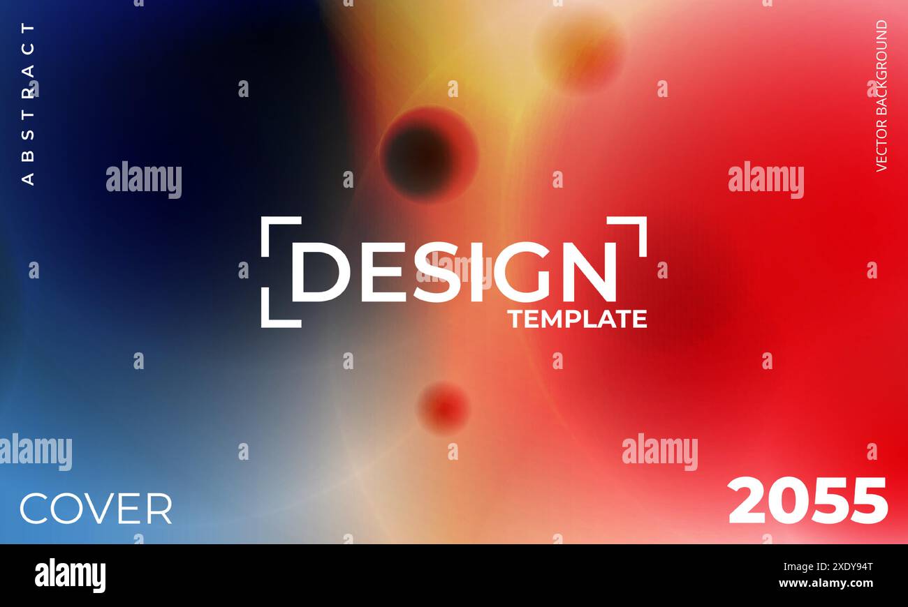 Vibrant gradient background design wit circles and spheres. Abstract ...