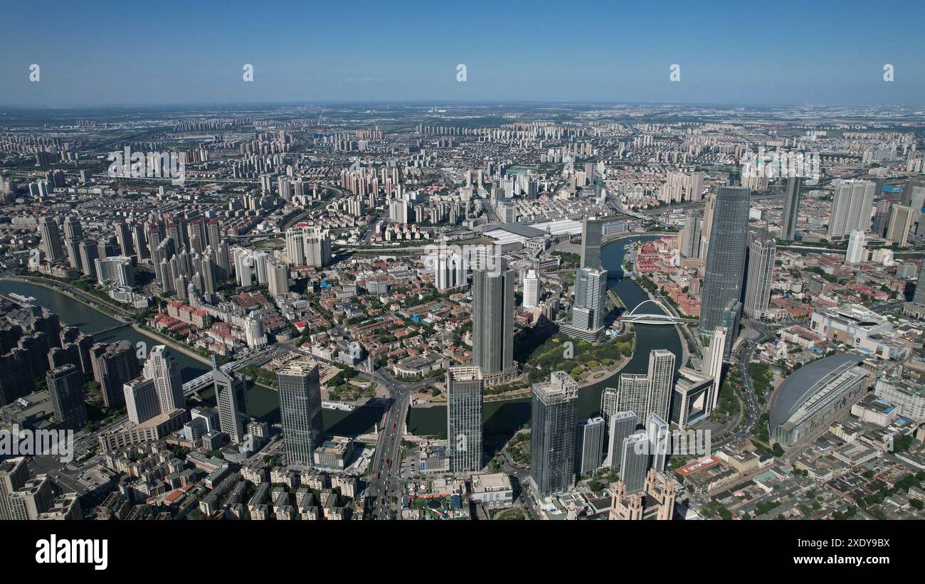 TIANJIN, CHINA - JUNE 24, 2024 - An aerial photo shows a general view ...