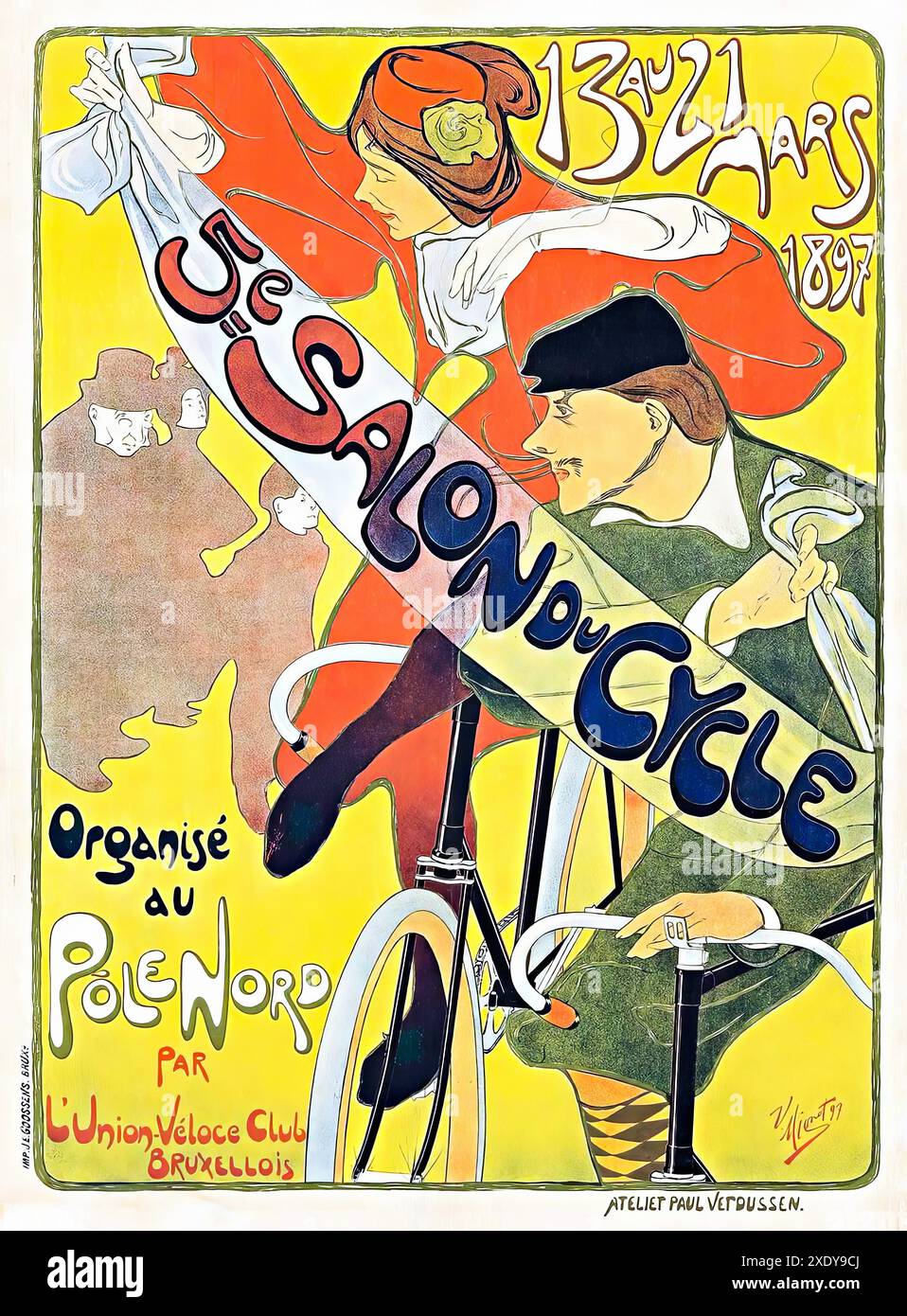 MIGNOT Victor - 5e Salon du Cycle 1897 - Vintage illustrated print ...