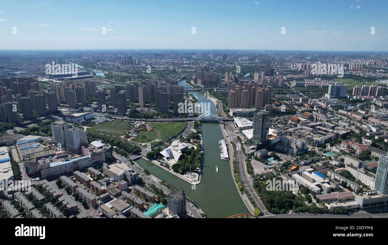 TIANJIN, CHINA - JUNE 24, 2024 - An aerial photo shows a general view ...