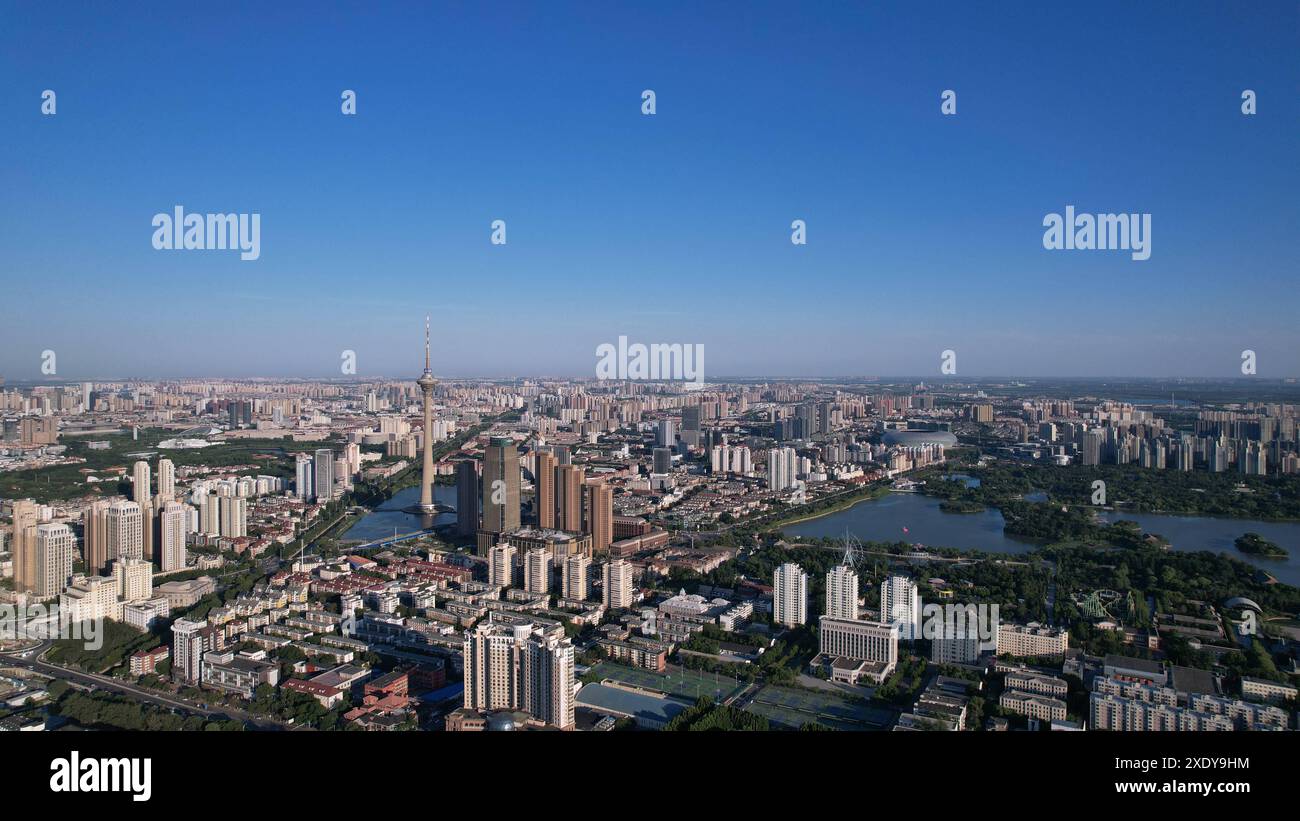 TIANJIN, CHINA - JUNE 24, 2024 - An aerial photo shows a general view ...