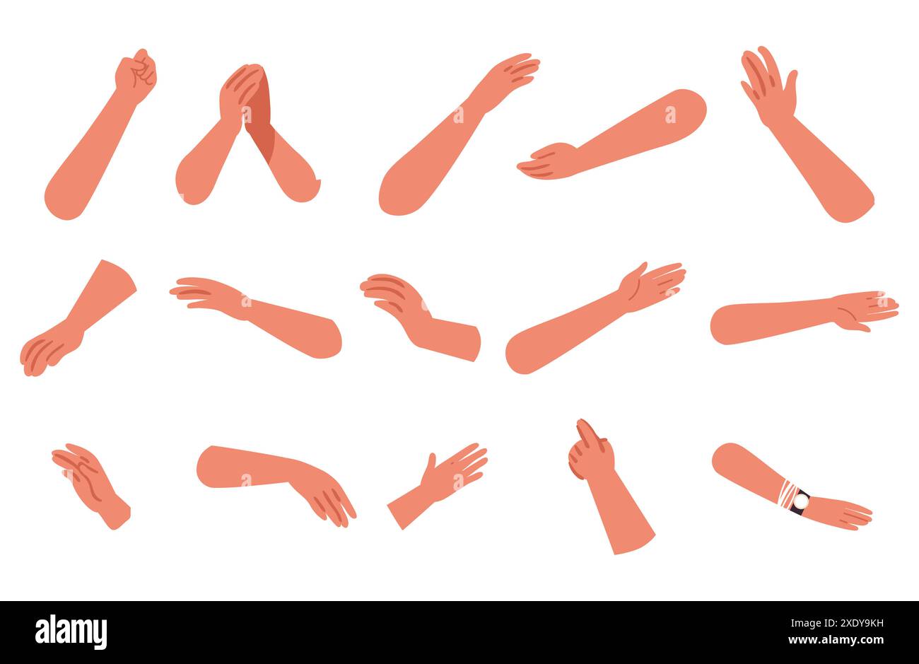 Hand sign gesture illustration asset isolated. Easy to use, editable ...