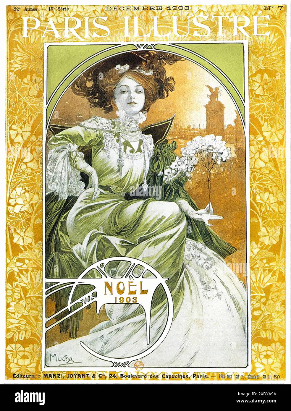 MUCHA Alfons - Cover of Paris Ilustré Dec - 1903 Art Nouveau print ...