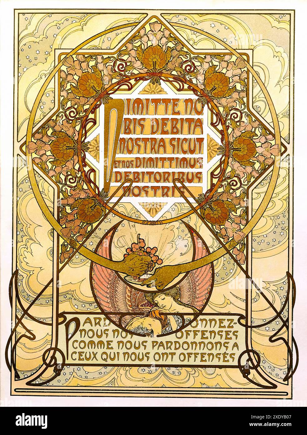 MUCHA Alfons Maria - Le Pater 12 1899 Art Nouveau print poster Stock ...
