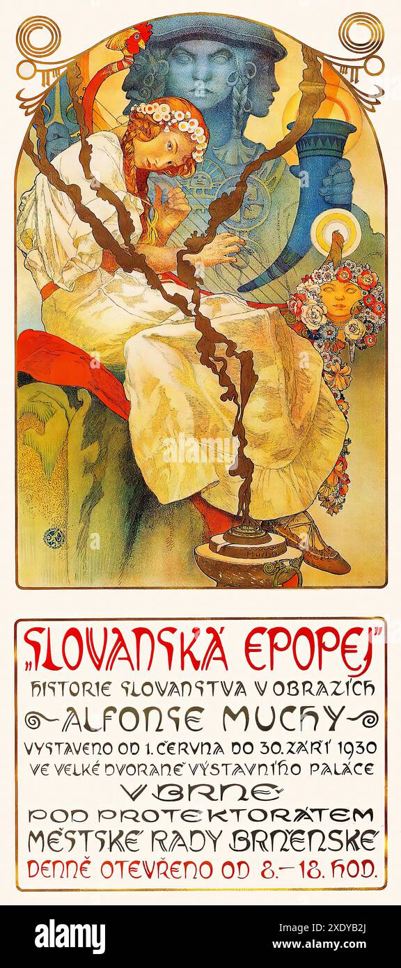MUCHA Alfons Maria - Slovanská Epopej 1930 - Art Nouveau print poster ...