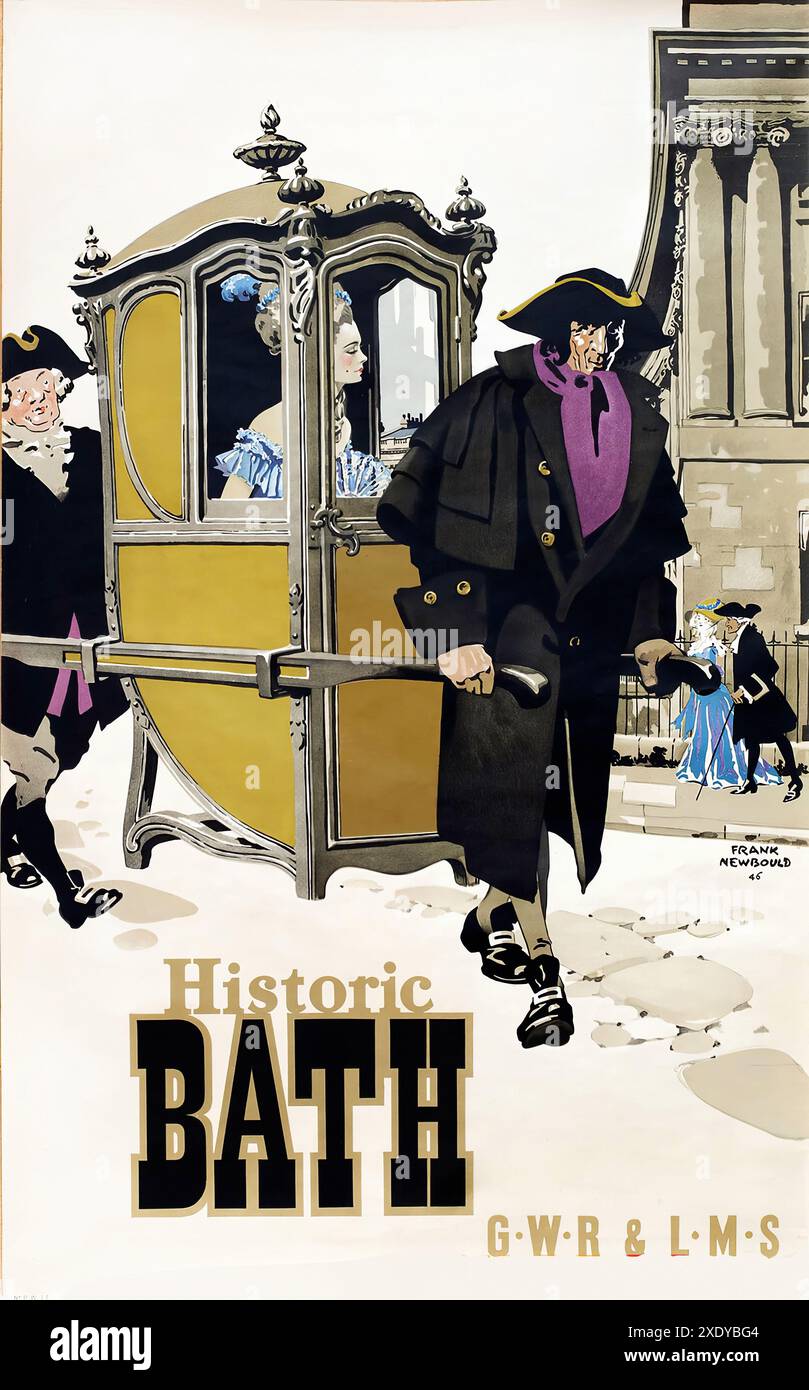 NEWBOULD Frank - Historic Bath GWR & LMS 1946 - Vintage illustrated ...