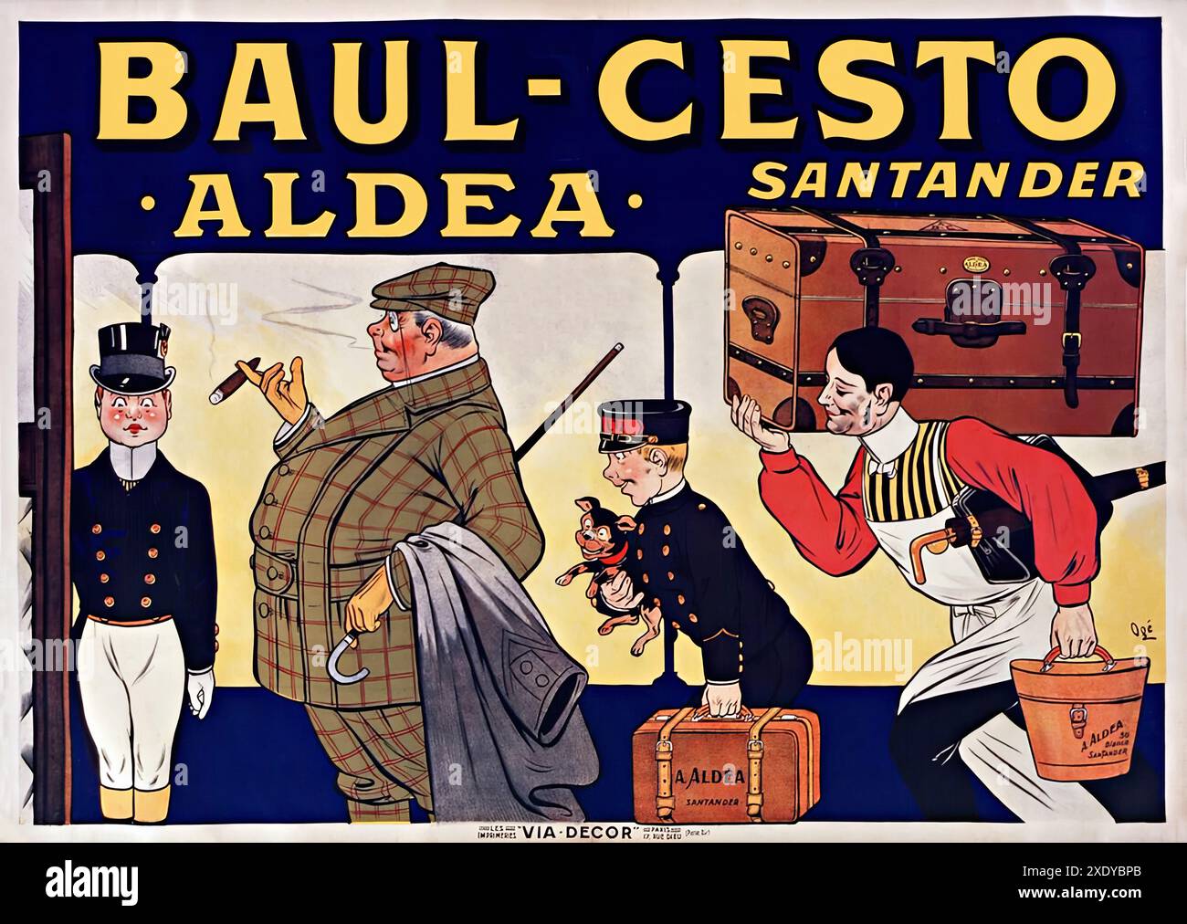 OGÉ Eugène - Baúl-Cesto Aldea Santander 1912 - Vintage illustrated ...