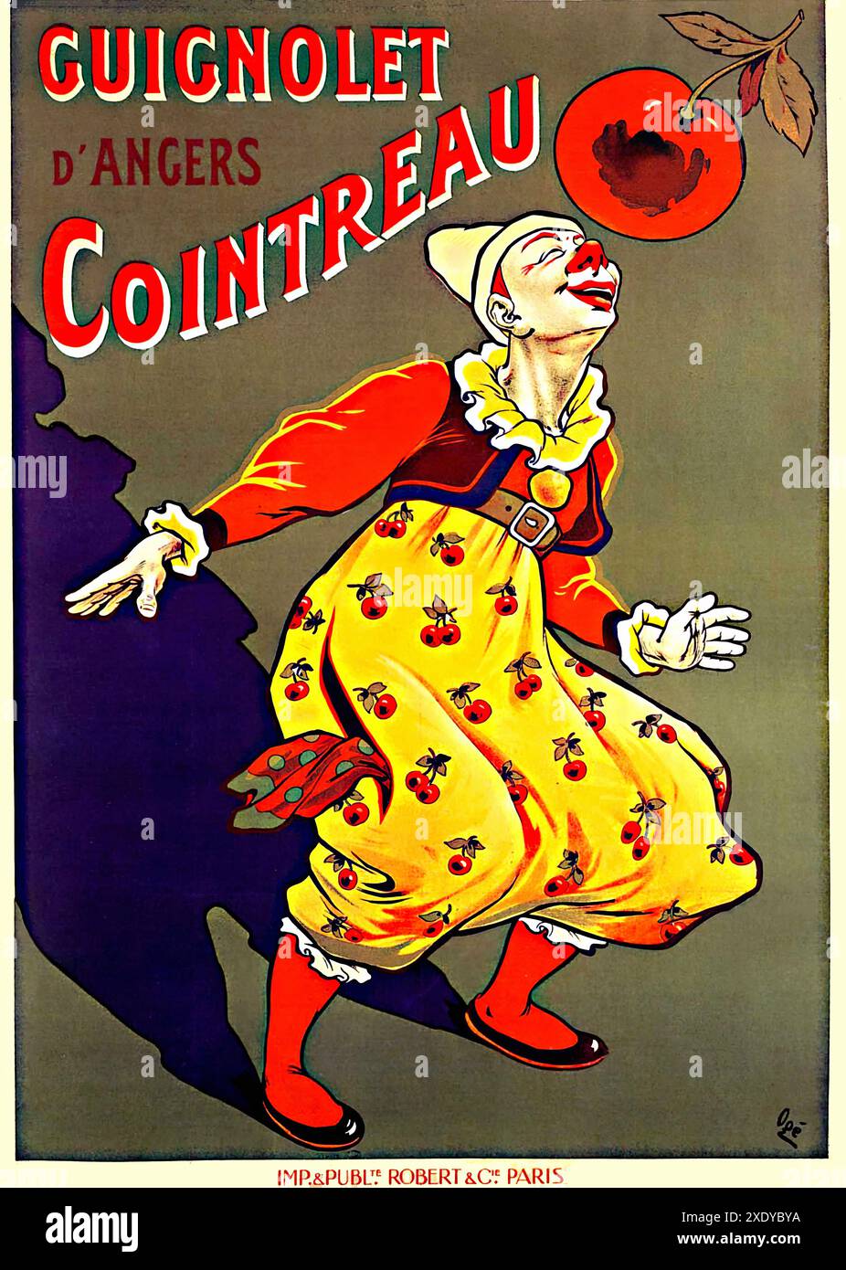 OGÉ Eugène - Guignolet d'Angers Cointreau - Vintage illustrated print ...