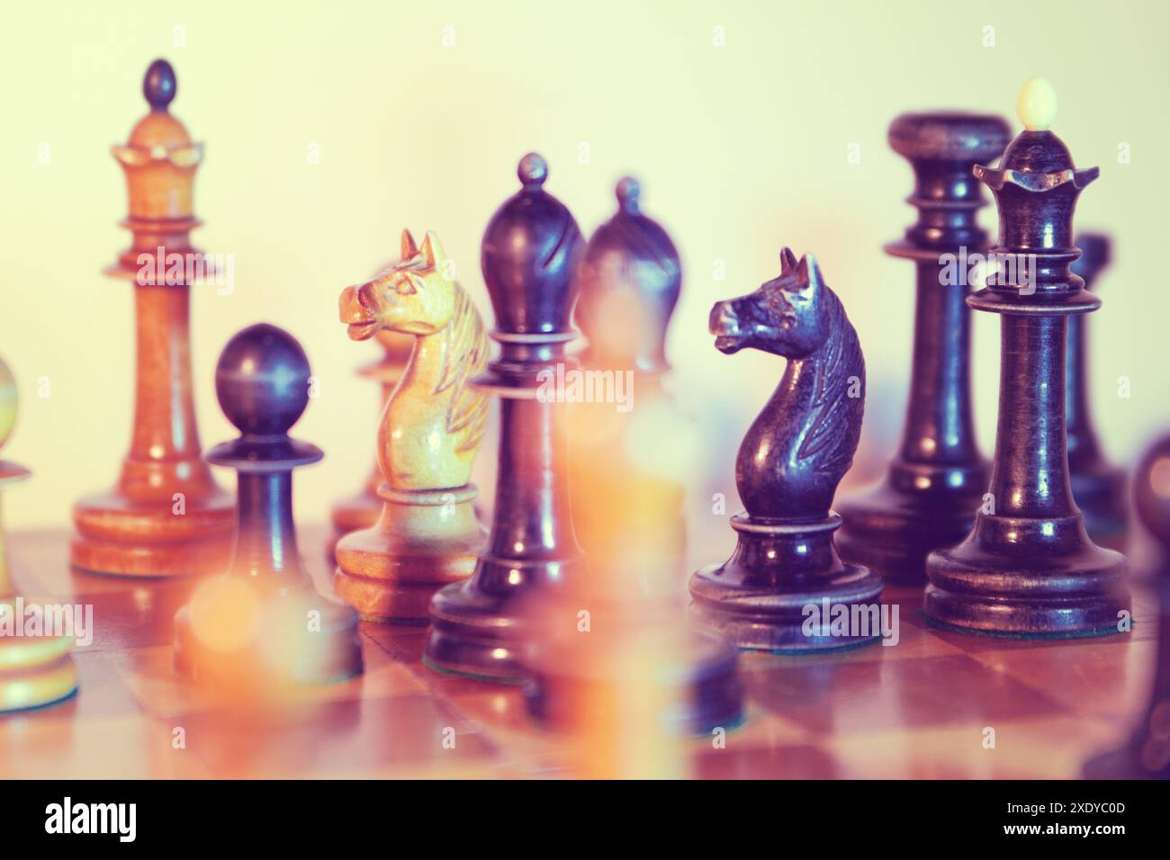 Wooden chess men hi-res stock photography and images - Alamy