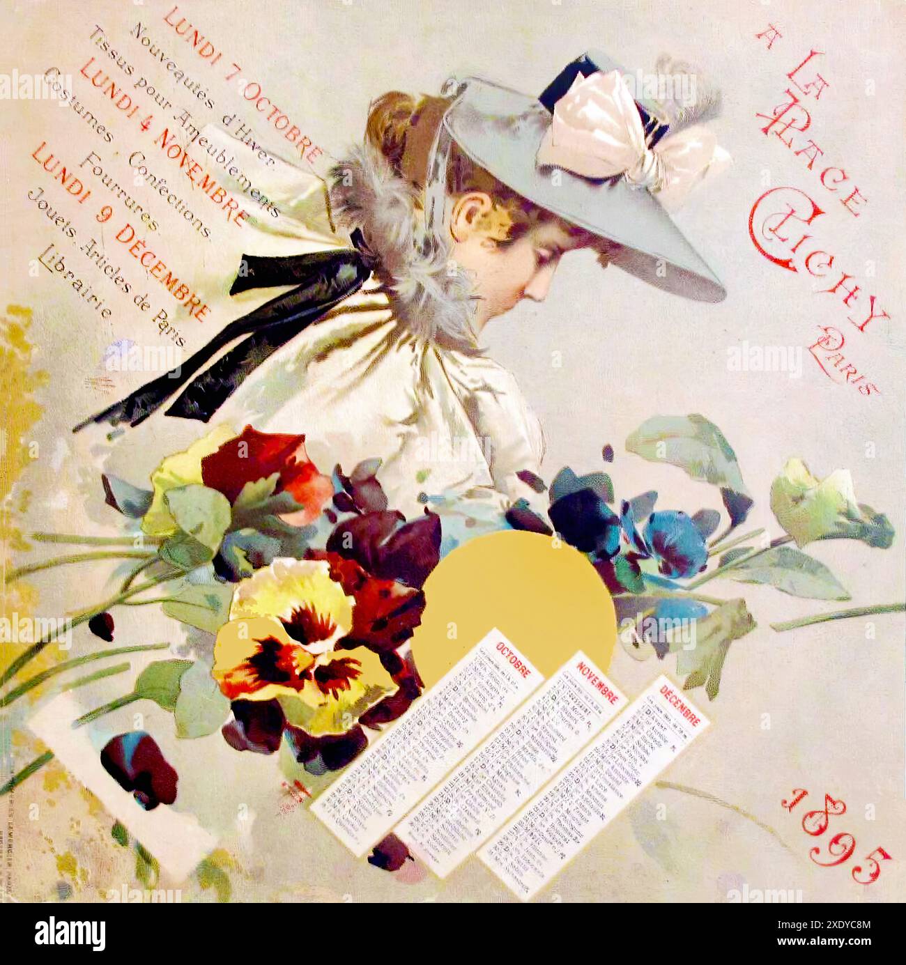 ORAZI Manuel - À La Place Clichy [calendar Oct - Nov - Dec -] 1895 ...