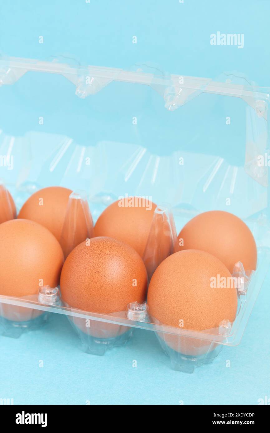 Chicken eggs in the plastic package Stock Photo - Alamy