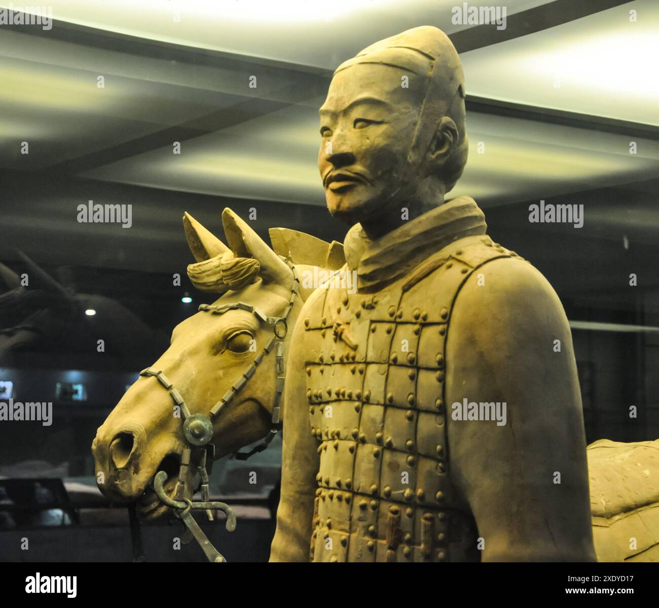 Horseman of a terracotta army. Terracotta Army Stock Photo - Alamy