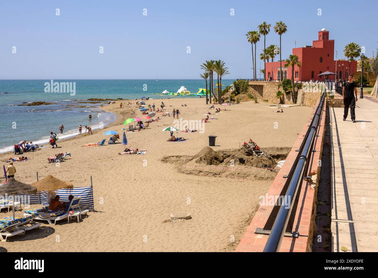 Castillo El Bil Bil and beach, Benalmadena, Costa del Sol, Malaga ...