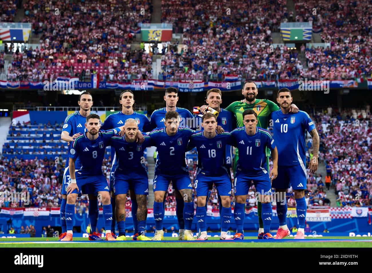 Leipzig, Germany. 24 June 2024. Players of Italy pose for a team photo ...
