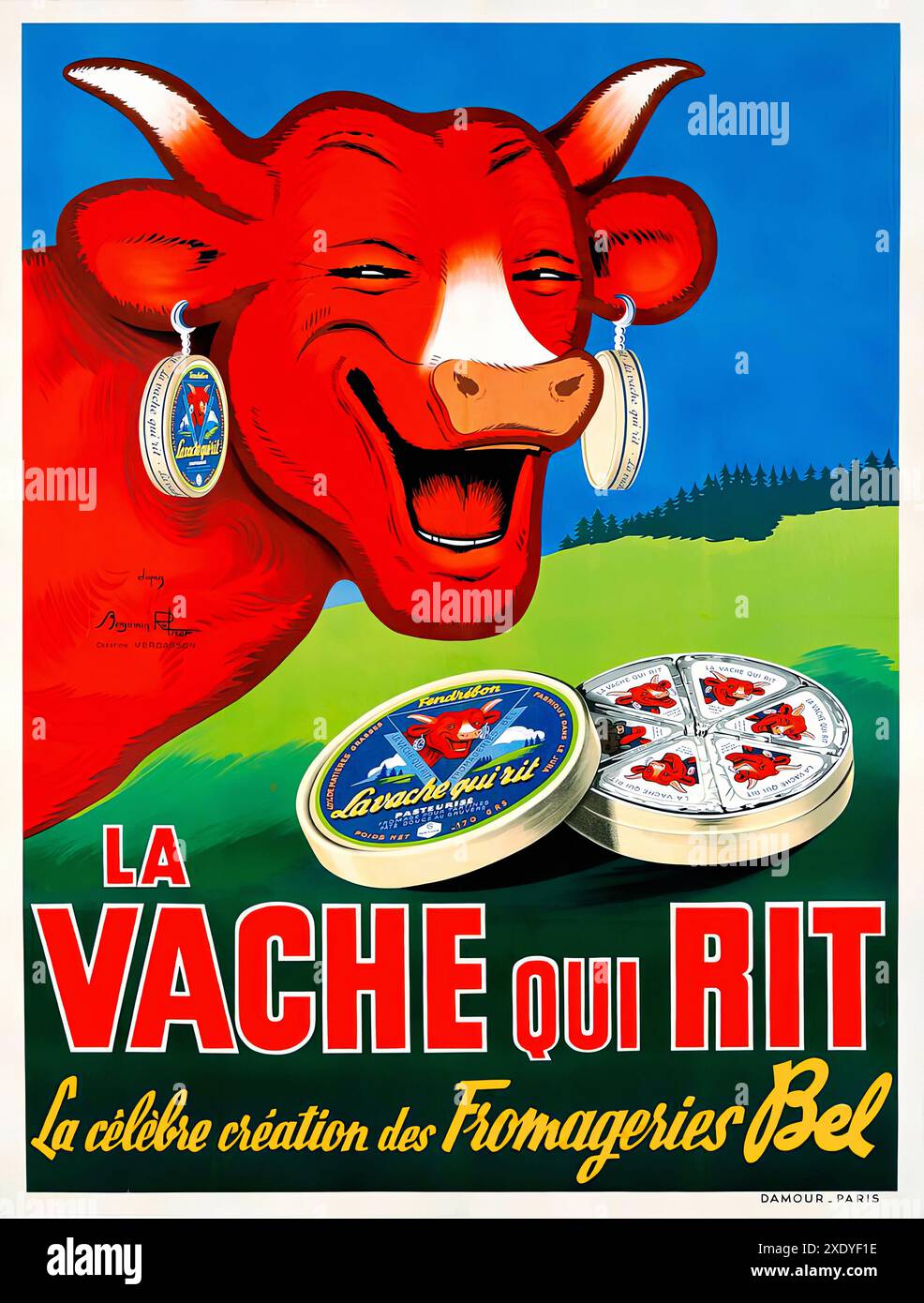 RABIER Benjamin - La Vache qui Rit 1921 - Vintage illustrated print ...