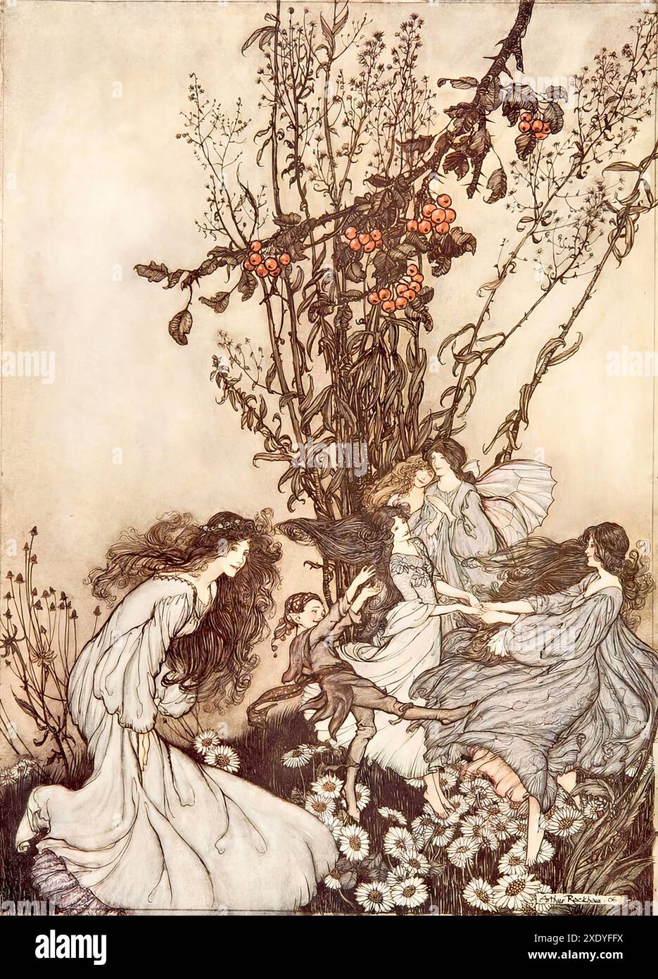 RACKHAM Arthur (1867-1939) - From Peter Pan in Kensington Gardens by J ...