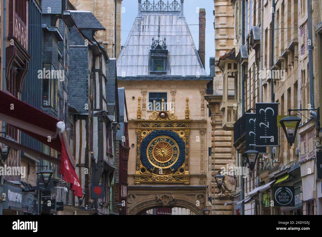 Gros-Horloge clock tower of Rouen Stock Photo - Alamy