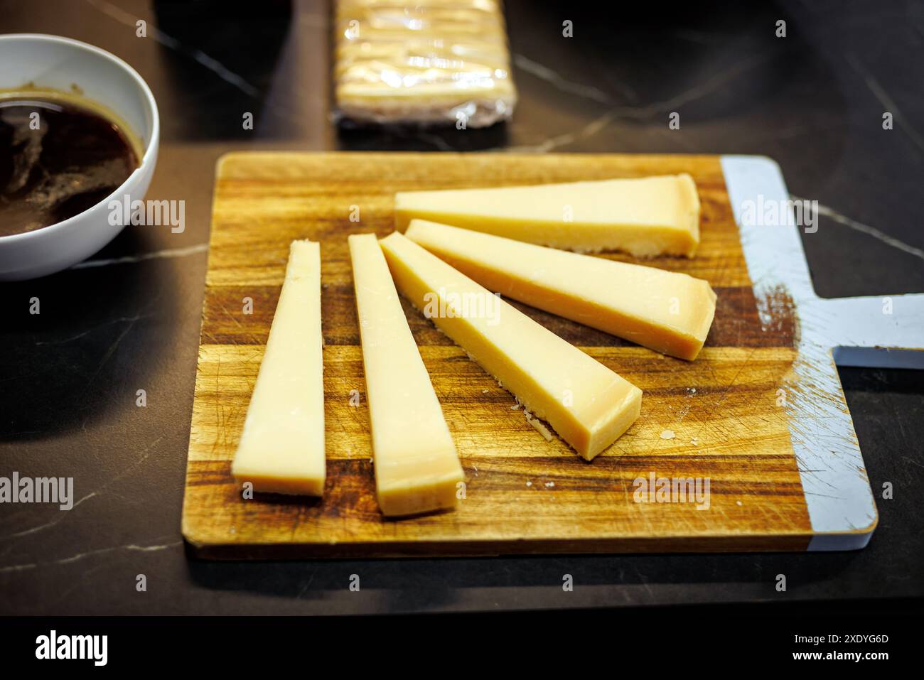 Food wooden board displays hi-res stock photography and images - Alamy