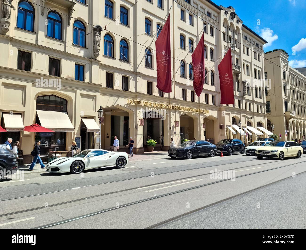 Munich, Germany - 22 June 2024: The Vier Jahreszeiten Kempinski luxury ...