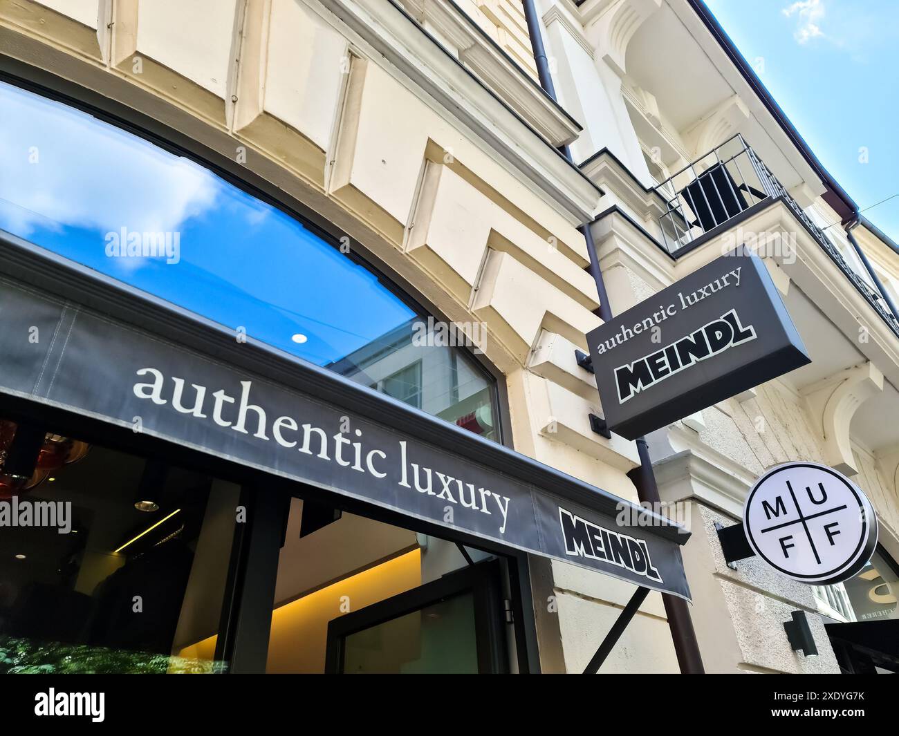 Munich, Germany - 22 June 2024: The entrance area of an Authentic ...