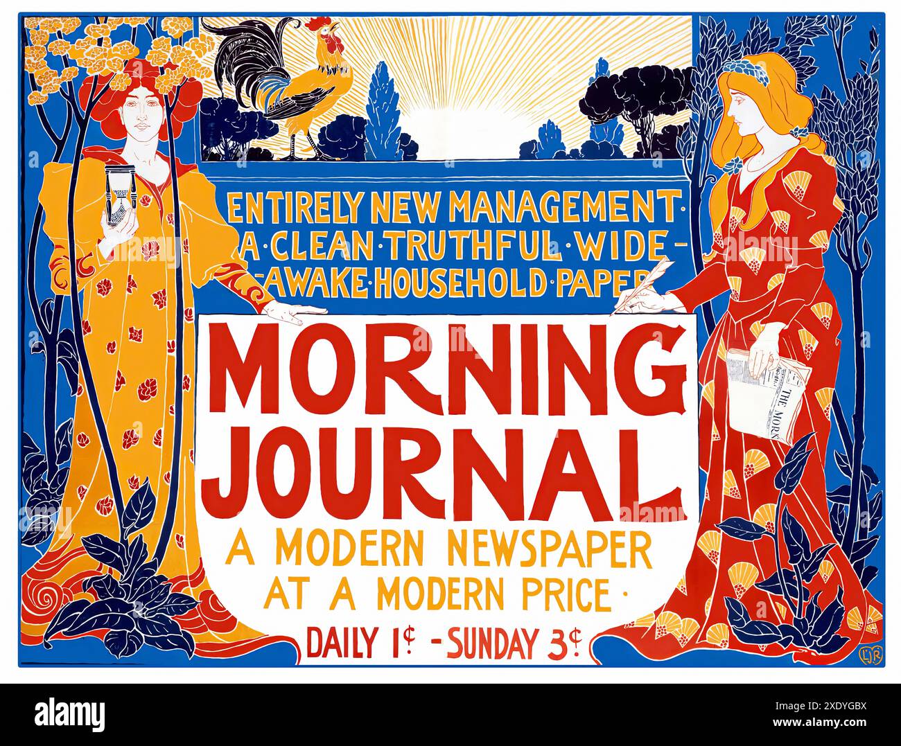 RHEAD Louis - Ad for the Morning Journal A Modern Newspaper - Vintage ...