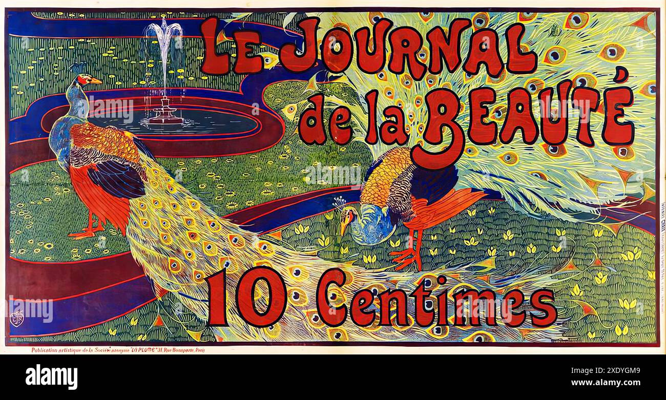RHEAD Louis (1857-1926) - Le Journal de la Beauté 1897 - Vintage illustrated print poster Stock ...