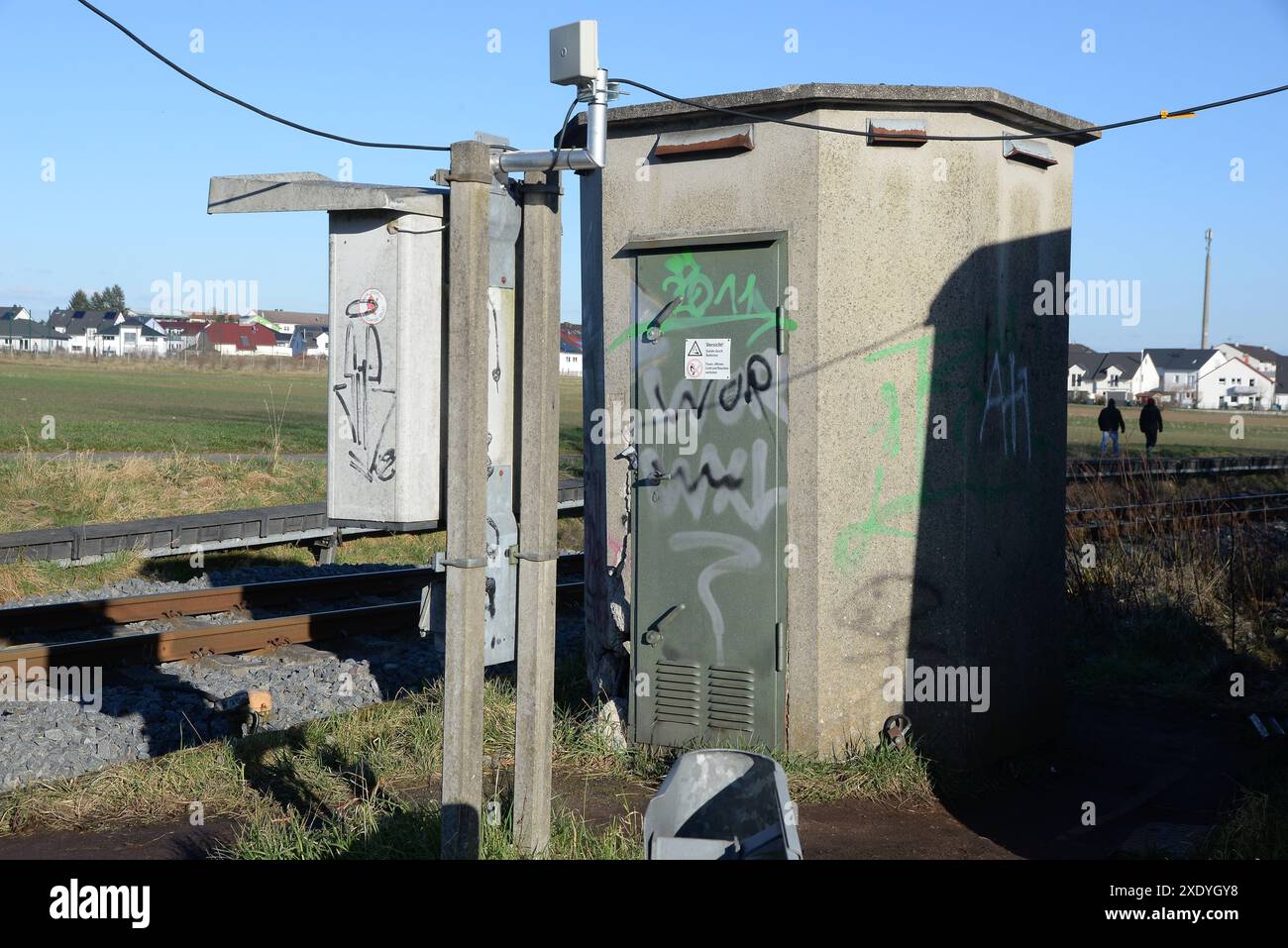 Switch box on the track Stock Photo - Alamy