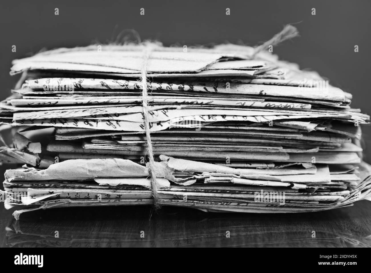 Old paper letters Black and White Stock Photos & Images - Alamy