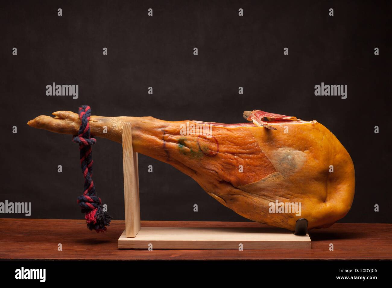 Leg parma ham on wooden hi-res stock photography and images - Alamy