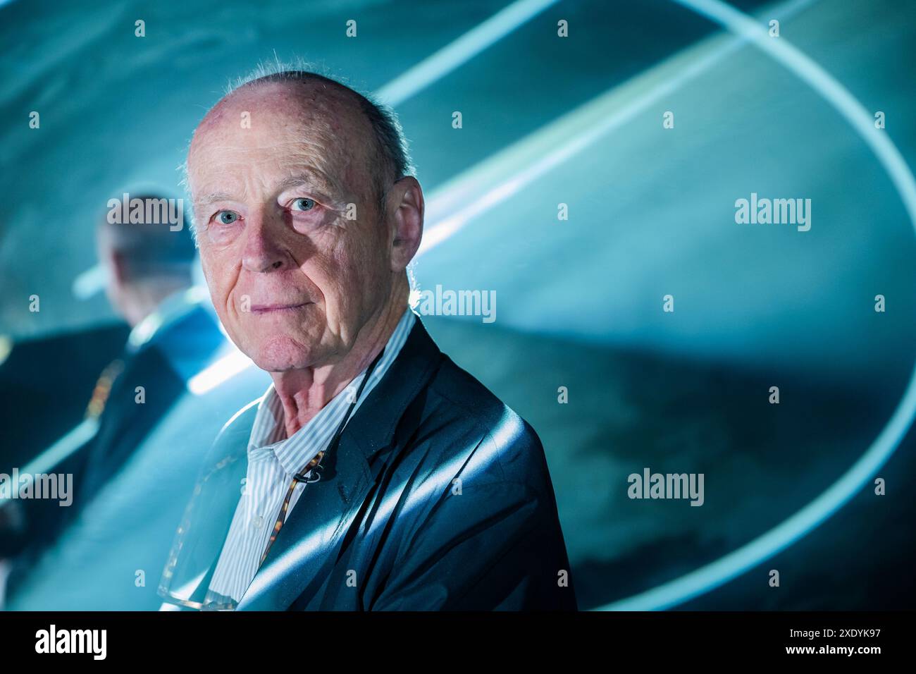 London, UK. 25 Jun 2024. Anthony McCall with Split-second (Mirror) I, 2018 - Anthony McCall ...