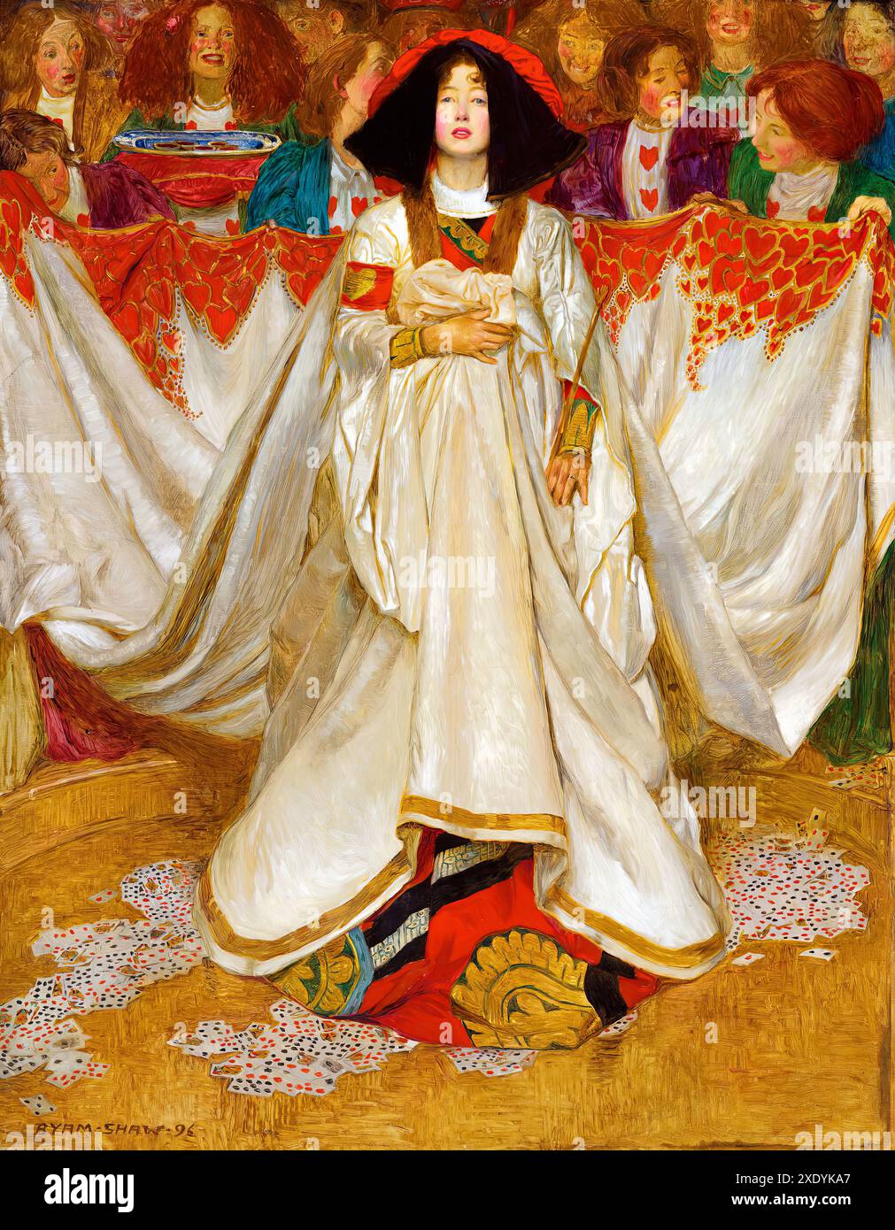 SHAW J - Byam - The Queen of Hearts 1896 Vintage illustrated print ...